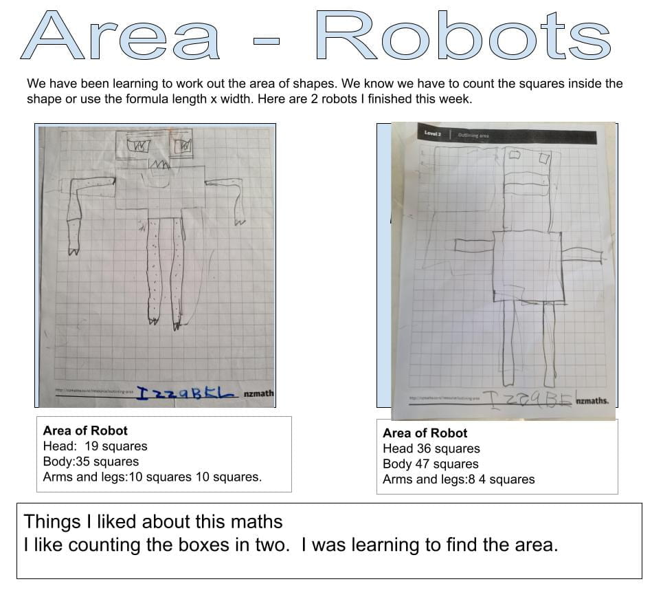 Area-robots – Izzabel @ Ohaeawai School